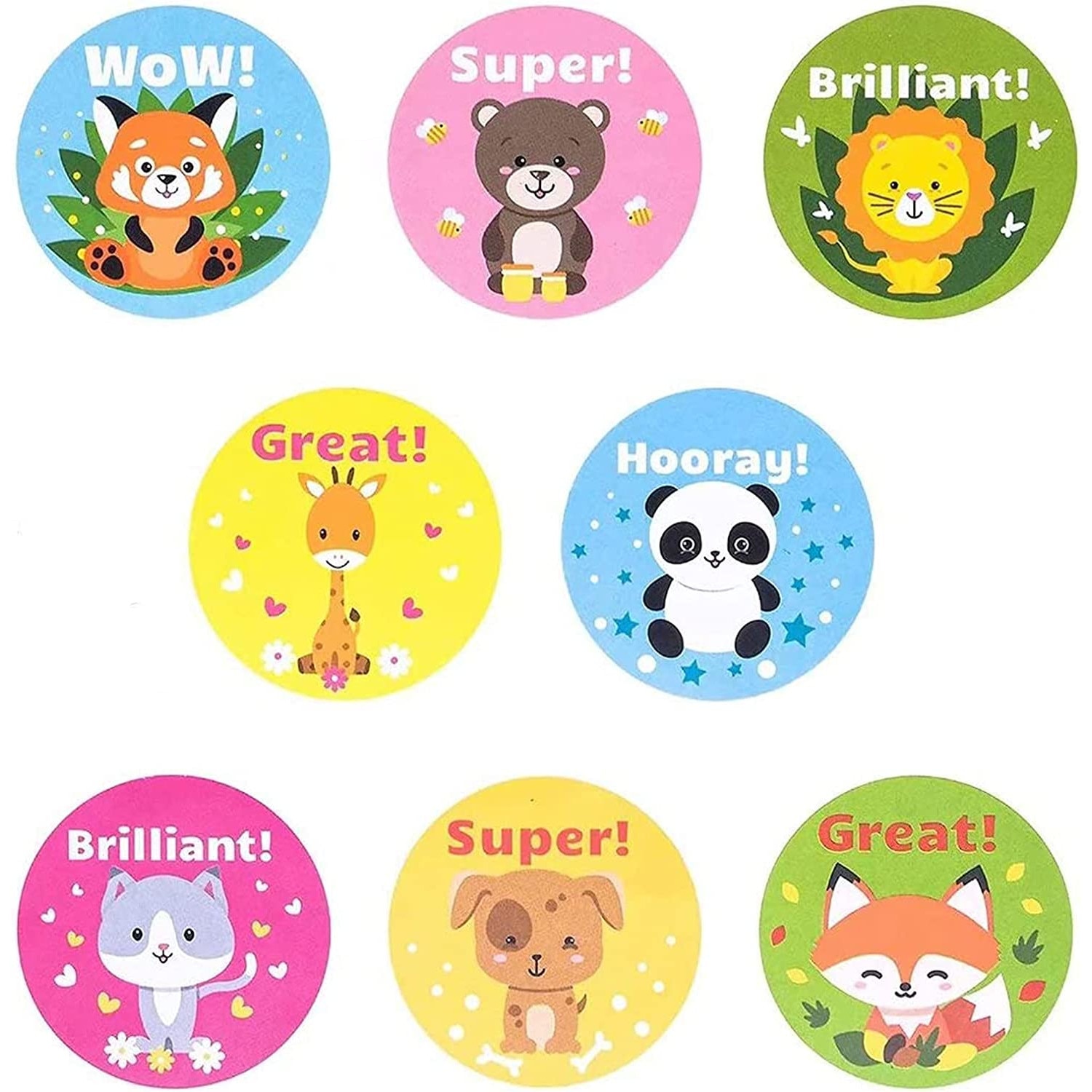 Banda 500 stickere recompensa profesori, Hartie, 8 modele, 1 inch ...