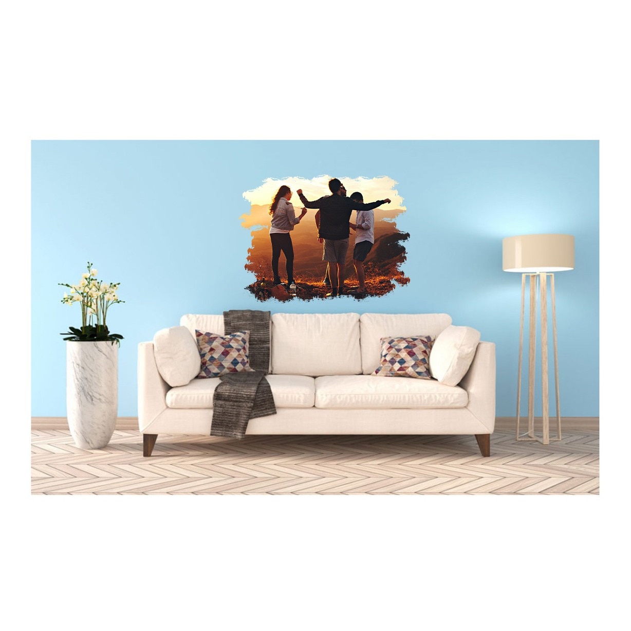 Sticker Decorativ Personalizat cu poza dorita, Model Pigmentat, 70 cm ...