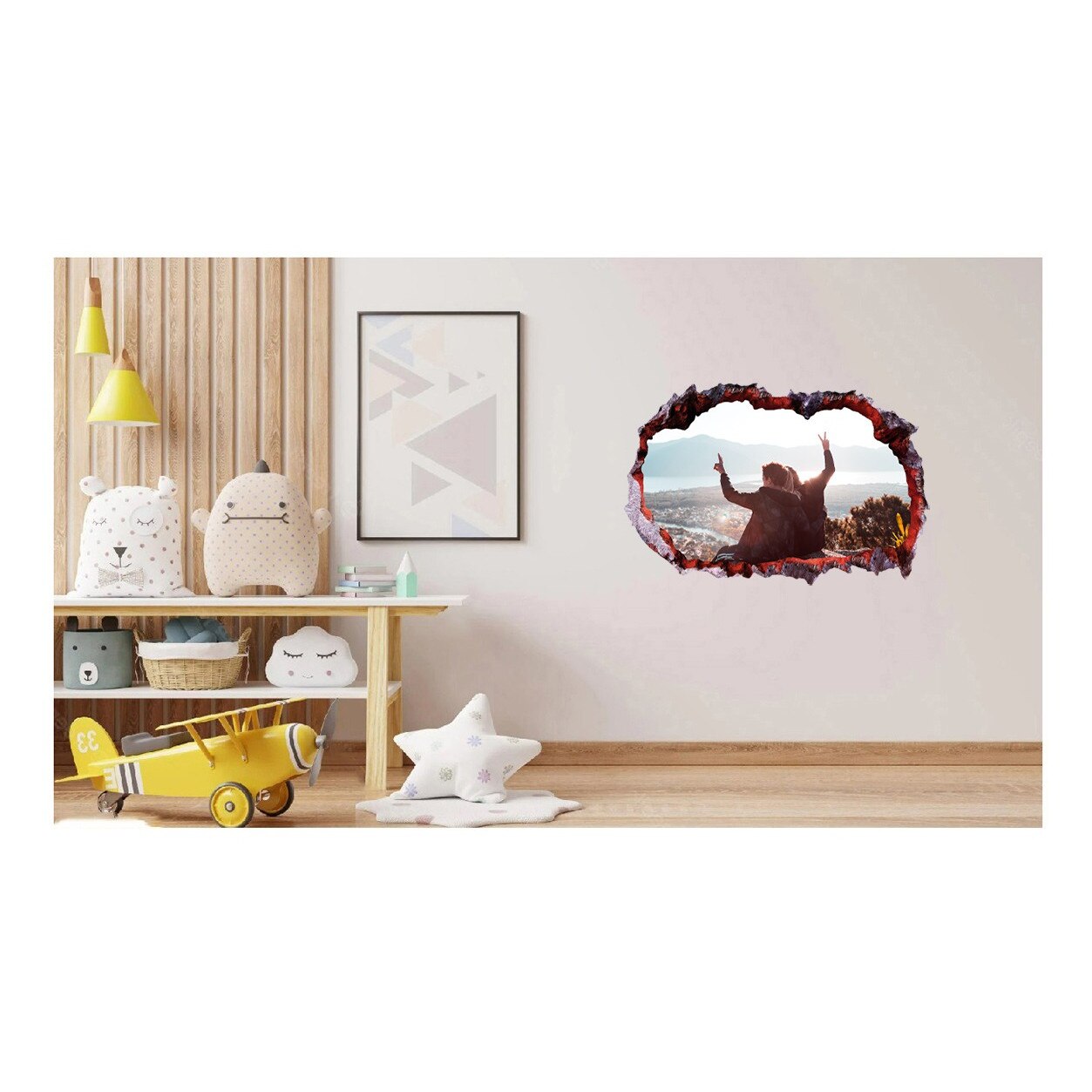 Sticker Decorativ Personalizat cu poza dorita, Model Gaura, 85 cm ...
