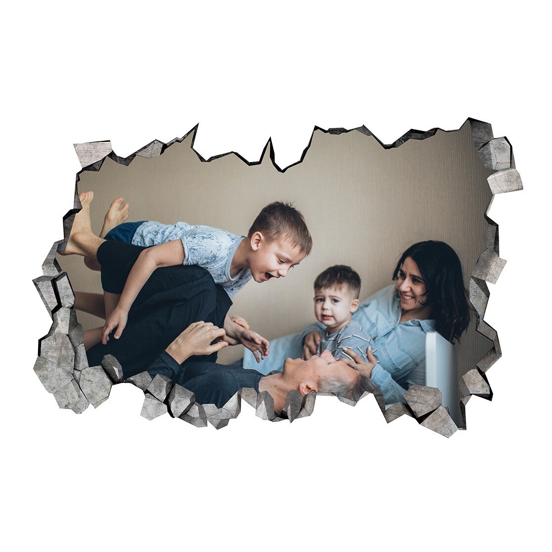 Sticker Decorativ Personalizat cu poza dorita, Model Gaura, 85 cm ...