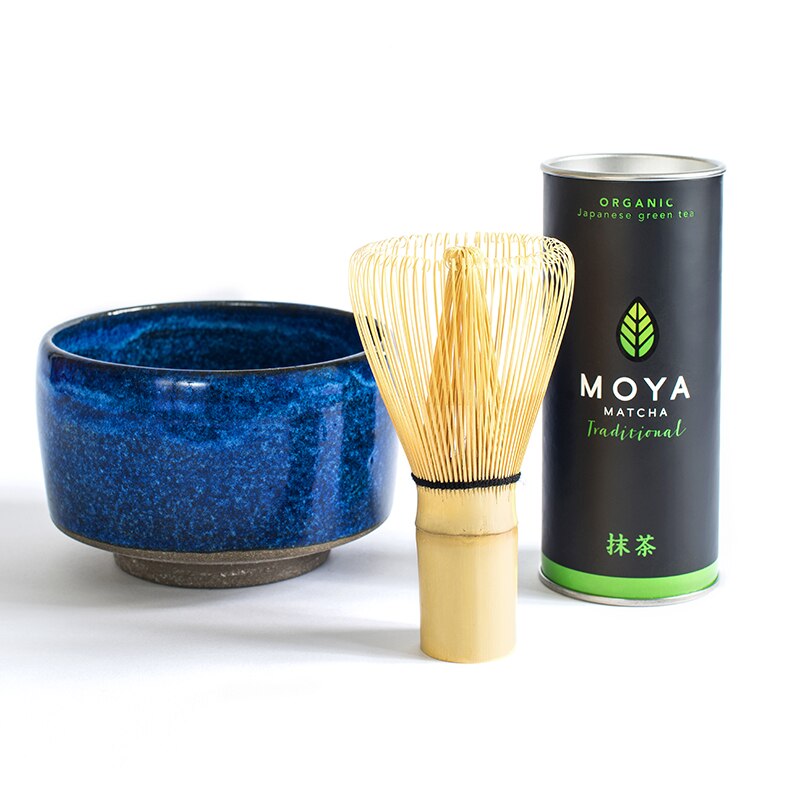 Set ceai Matcha Traditional Start KAZE, 3 piese si cutie depozitare ...