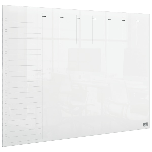 Planificator saptamanal de birou, Nobo, Acril, Alb - eMAG.ro