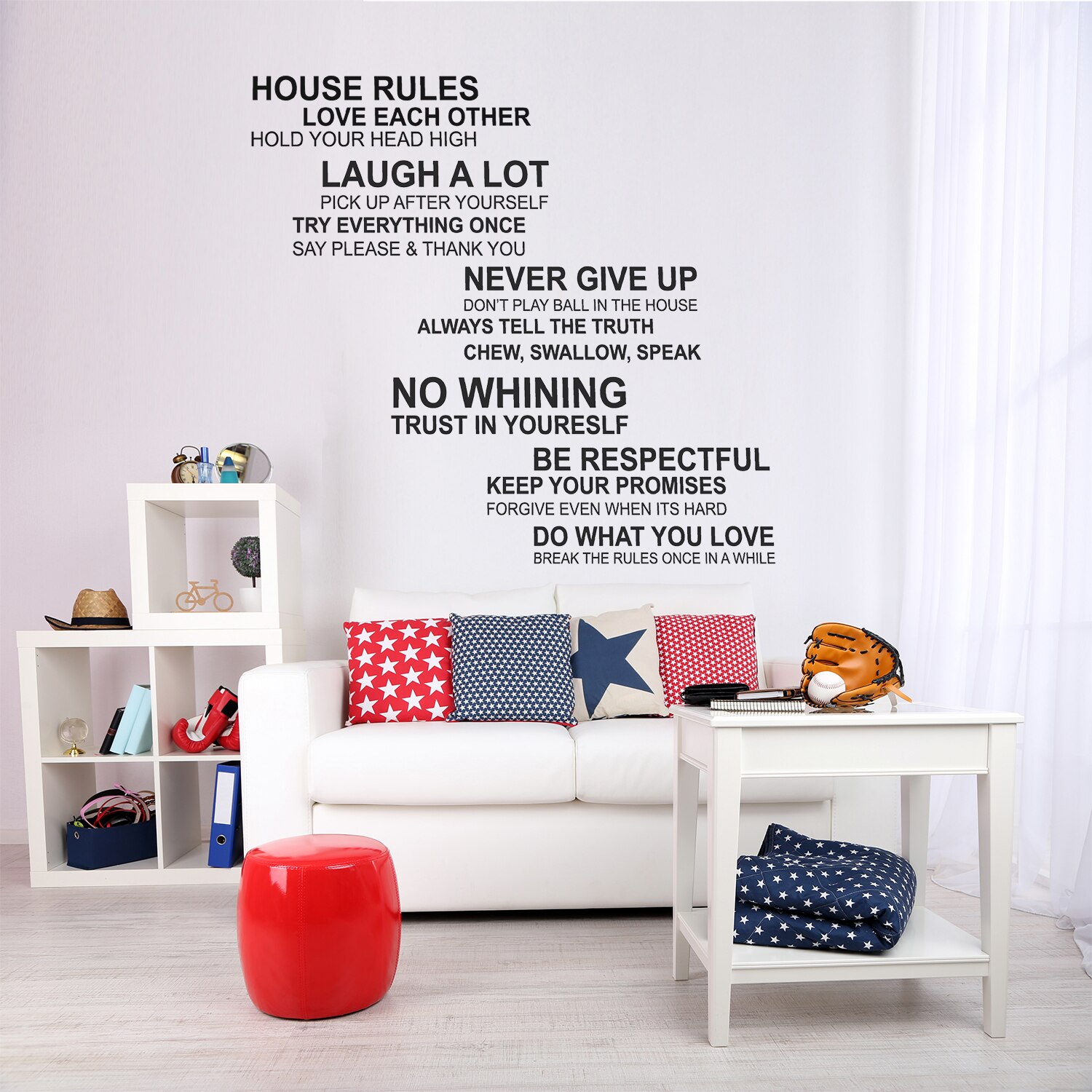 Sticker House Rules 60x120 cm - eMAG.ro