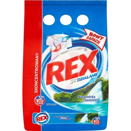 Detergent pudra Amazonia, Rex, Haine albe, 20 spalari, 1.5 kg - eMAG.ro