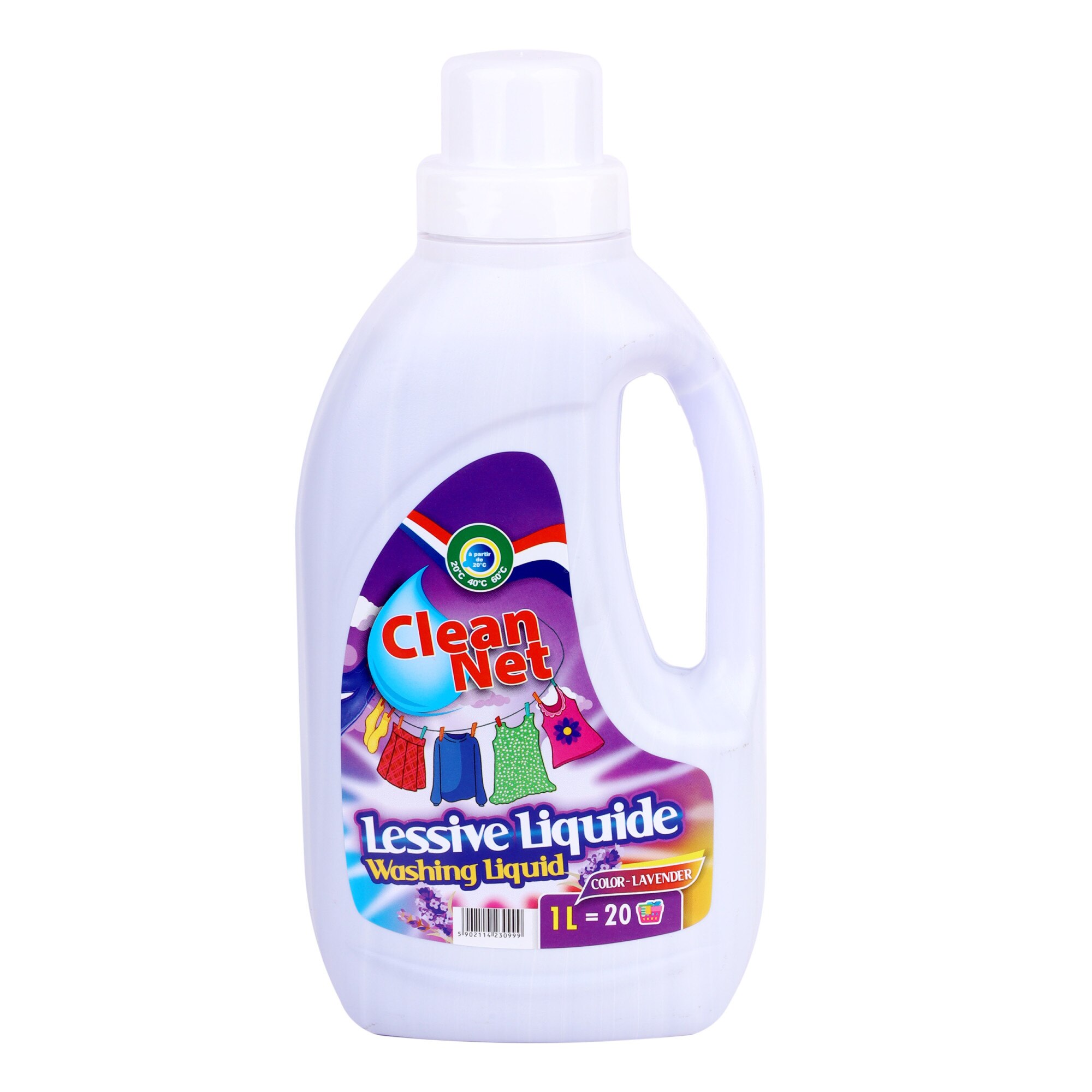 Detergent lichid color, Clean Net, 20 spalari, 1 l - eMAG.ro