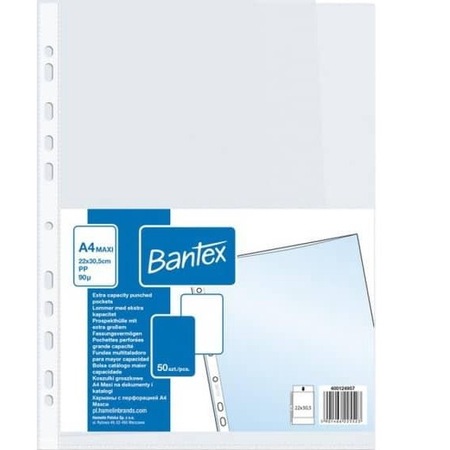 Set 50 file, Bantex, A4+, Transparent - eMAG.ro