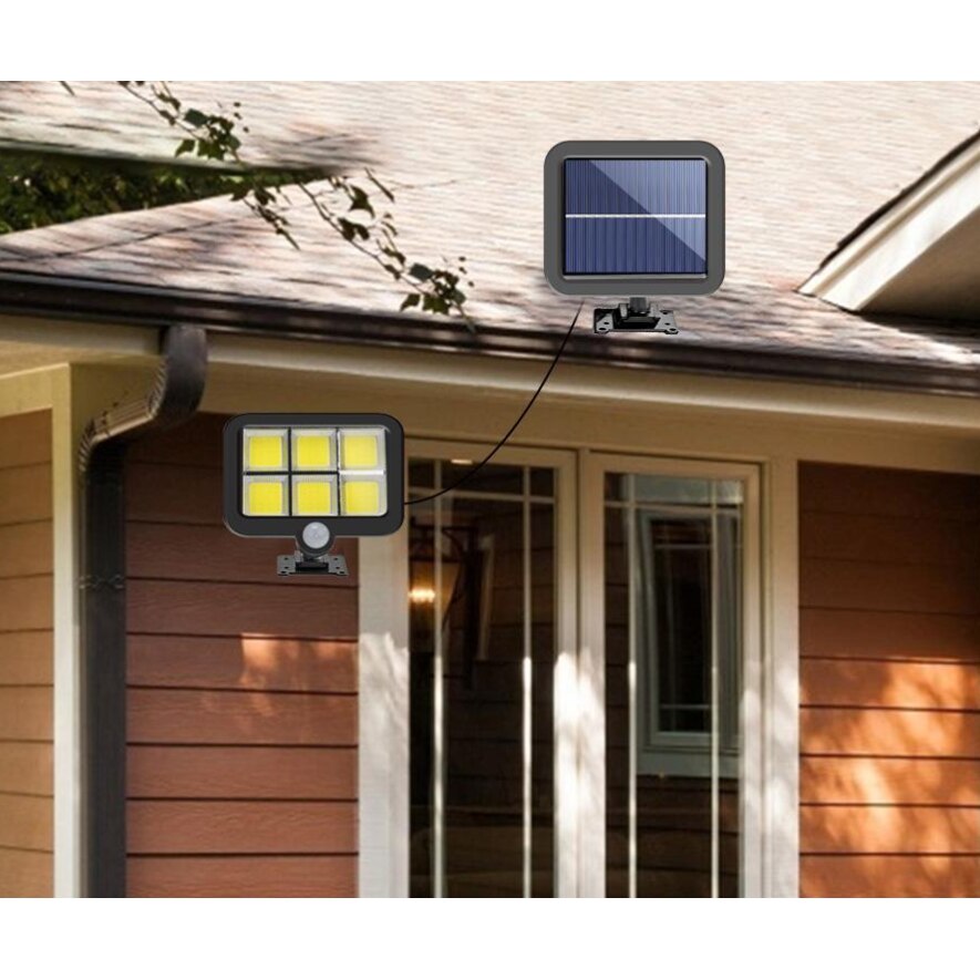 Set 4 x Proiector Solar 120 LED cu senzor de miscare 3 moduri de ...