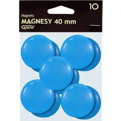 Set 10 magneti pentru tabla alba, Grand, 40mm, Albastru - eMAG.ro