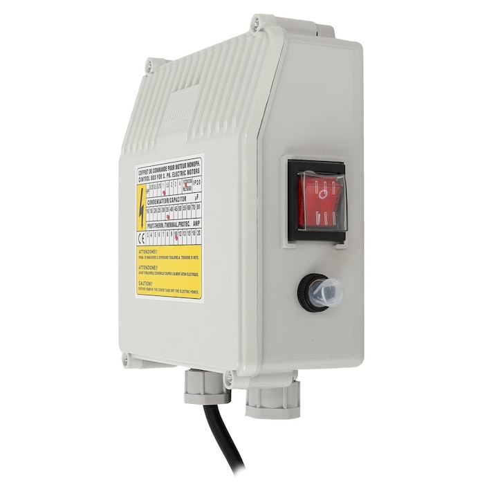 Tablou electric DRK pentru pompe submersibile, 1.1 kW, plastic - eMAG.ro