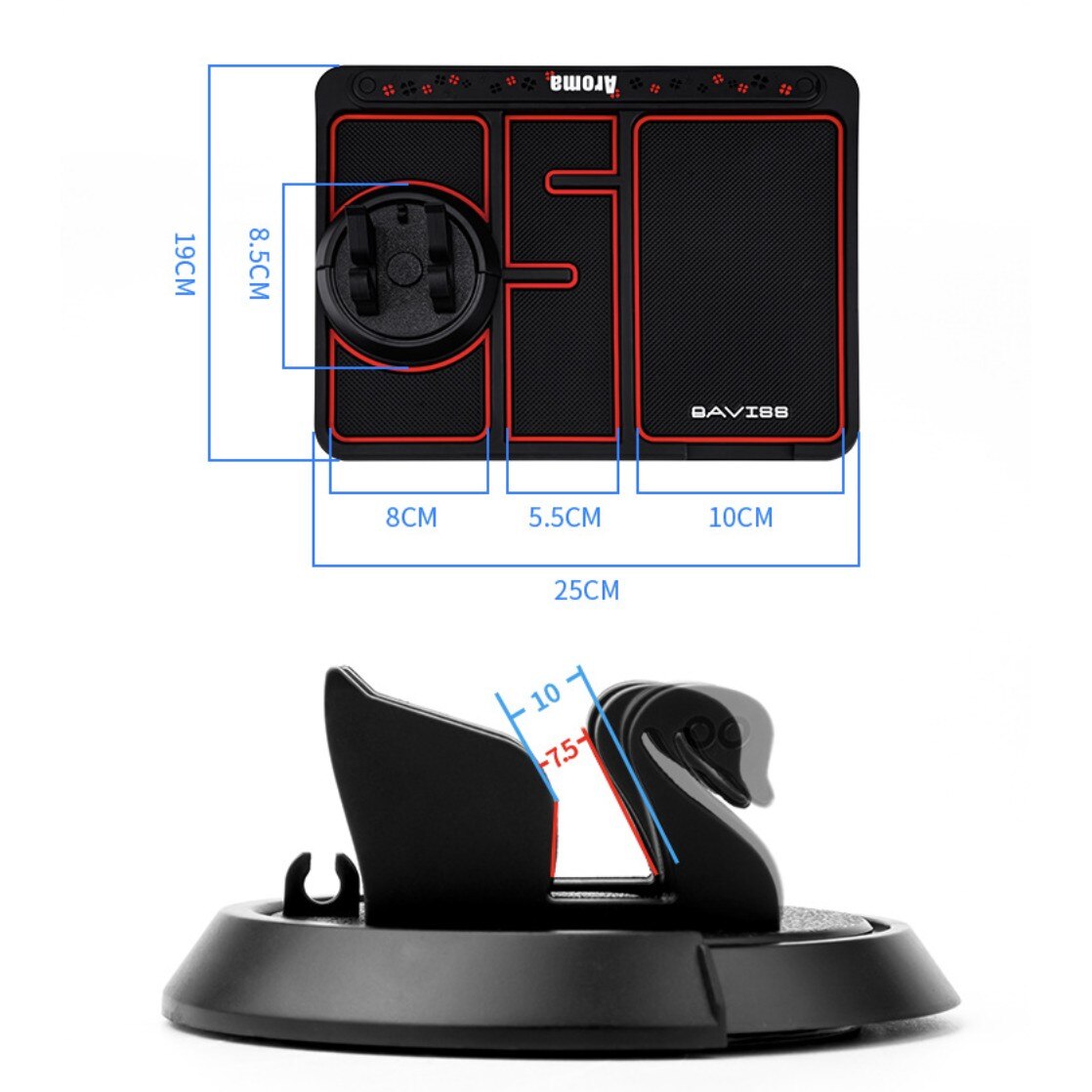Covoras Pad/Suport Auto 4 in 1 pentru bord, Flippy, Universal, Tableta ...