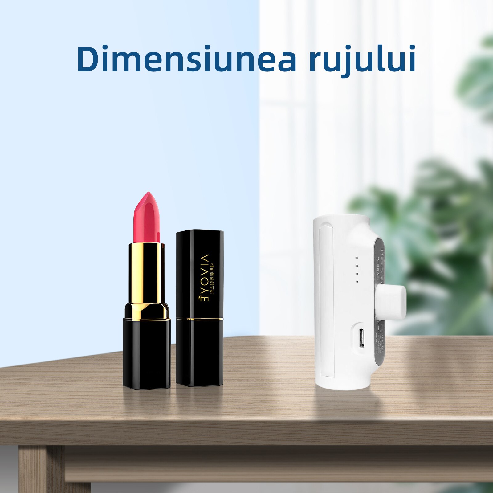 Acumulator extern JONKUU® 5000mAh, Mini, Suport pentru telefon, mufa ...