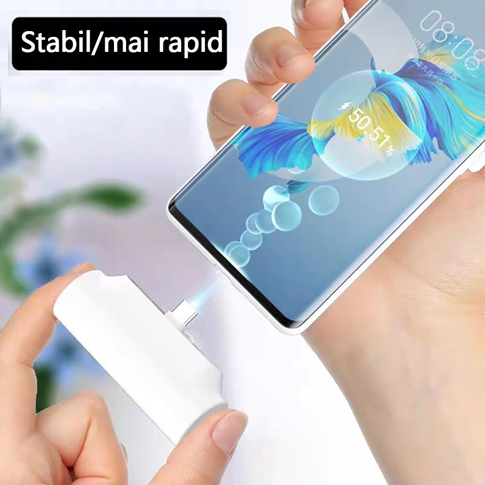 Acumulator extern JONKUU® 5000mAh, Mini, Suport pentru telefon, mufa ...