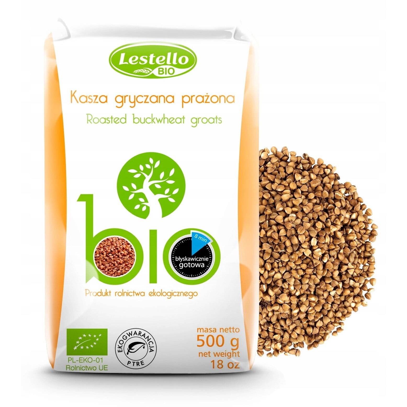 Hrisca prajita, Lestello, Organic, 500g - eMAG.ro