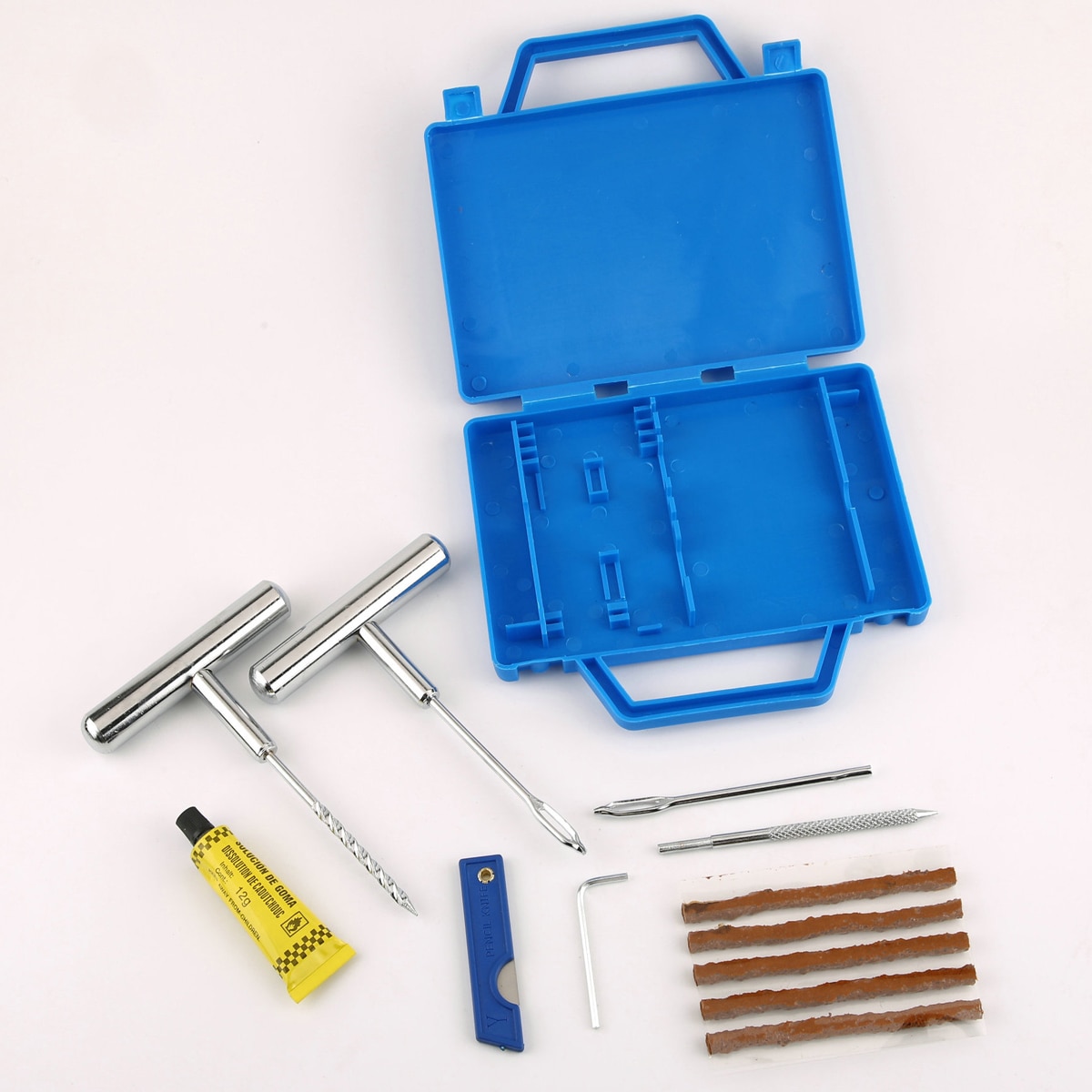 Kit Vulcanizare pentru Reparatie Pana Anvelope 12 piese, MorFansi ...