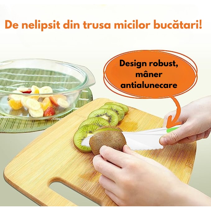 Set Cutite pentru Copii, Bukate, 3 Bucati de Diferite Culori si Marimi ...