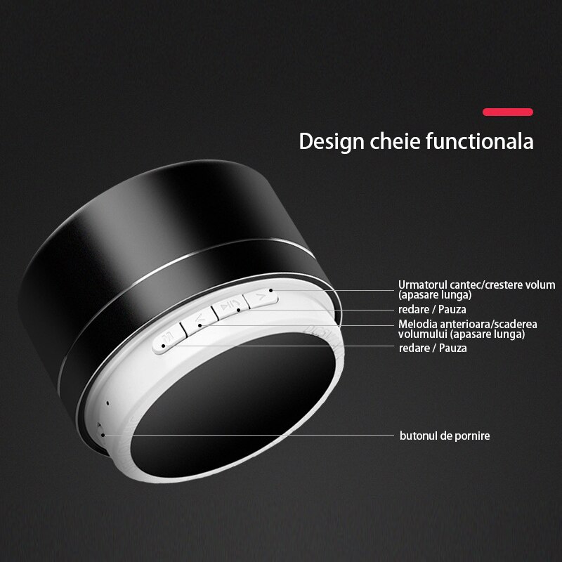 Mini boxa portabila, Vaxiuja, Bluetooth 3.0, 300mAh, Negru - eMAG.ro