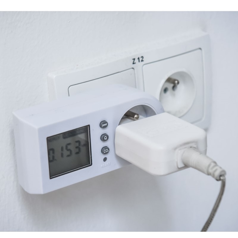 Priza cu contor afisaj digital de energie, Extol, wattmetru, kW, kWh ...