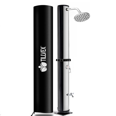 Dus solar pentru exterior, robinet si cap de dus incluse, negru, 35 ...