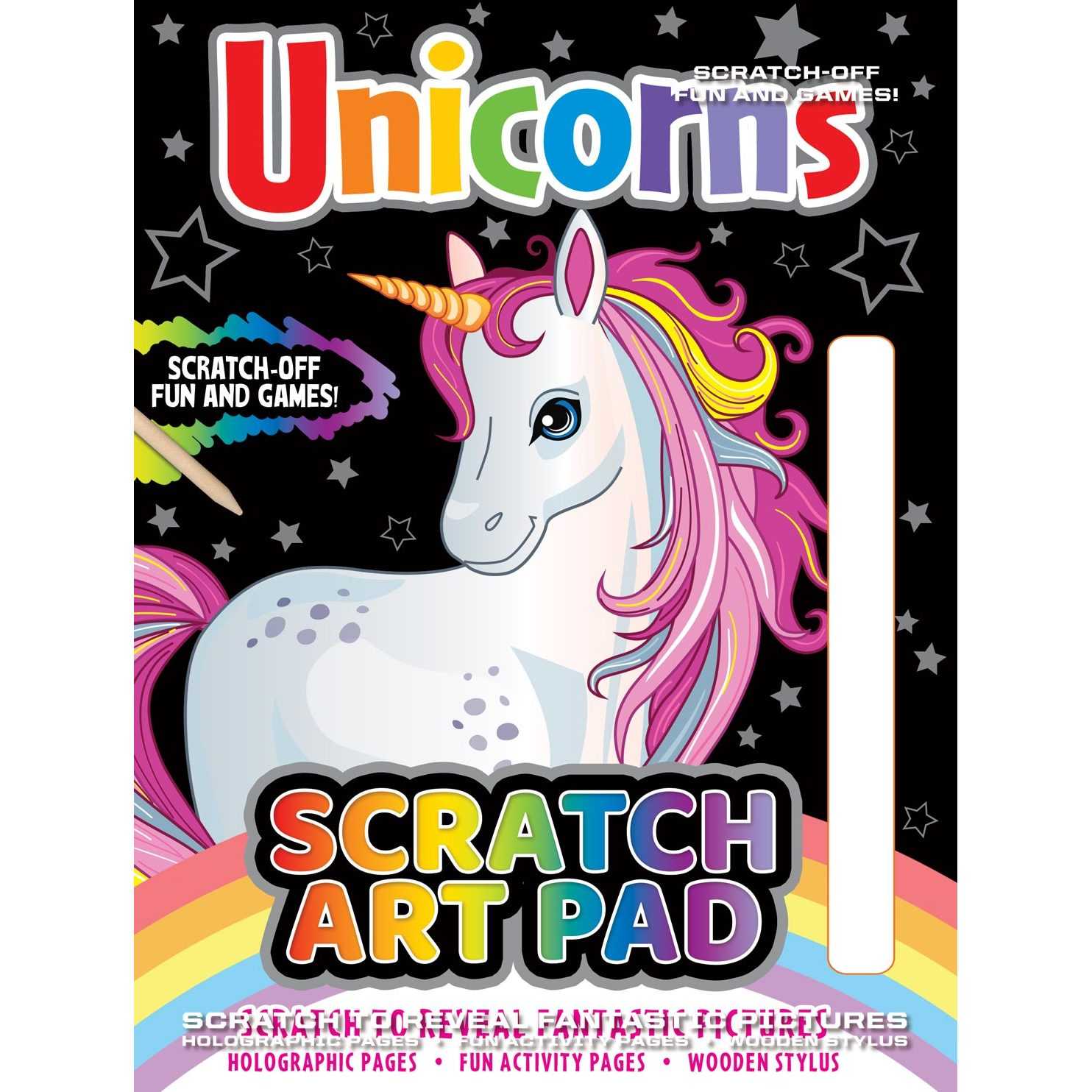 Caiet cu Fise Razuibile si activitati Scratch Art Pad Unicorni ...