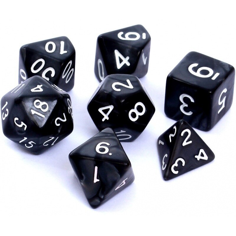 Set de zaruri, Rebel, Negru, 7 bucati - eMAG.ro