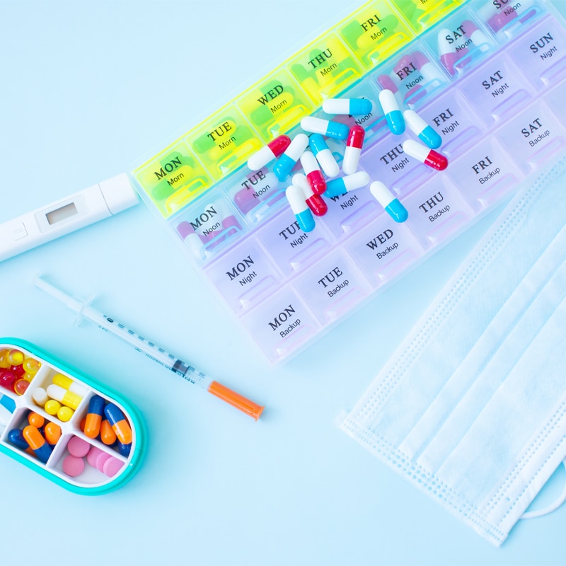 Cutie pastile, Organizator medicamente saptamanal, Recipiente ...