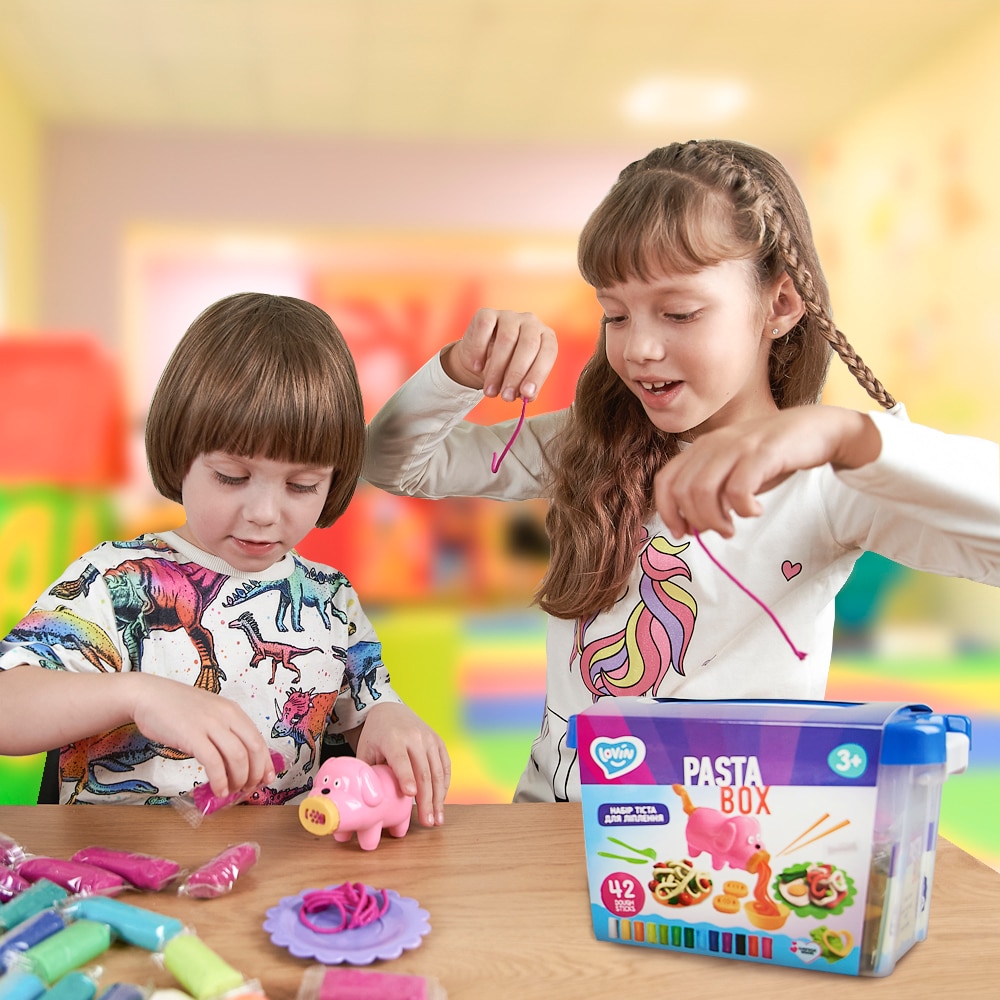 Set plastilina si accesorii pentru modelaj Lovin - 42 culori - Pasta ...