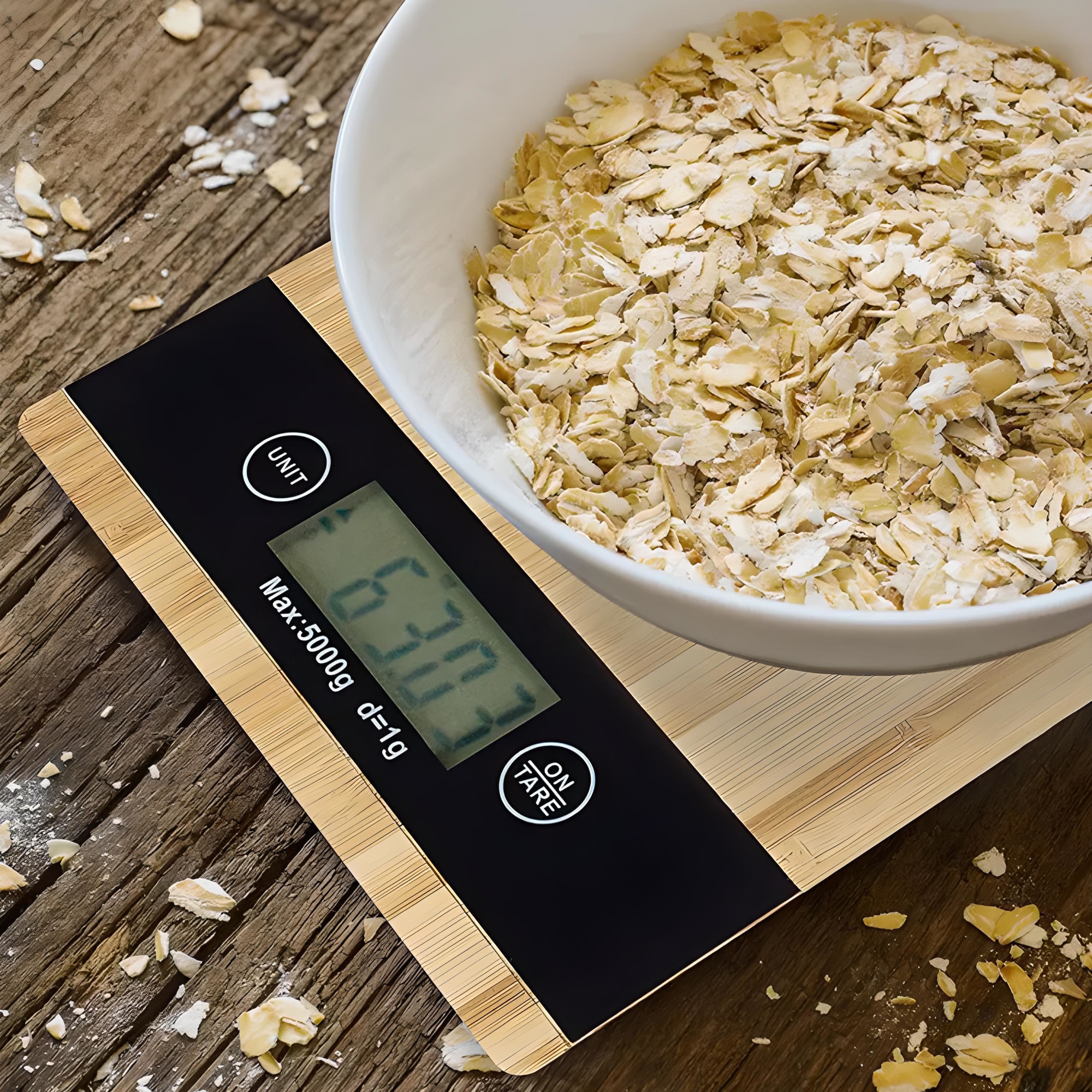 Cantar de bucatarie, 5kg, tara, LCD, Indicator baterie descarcata ...