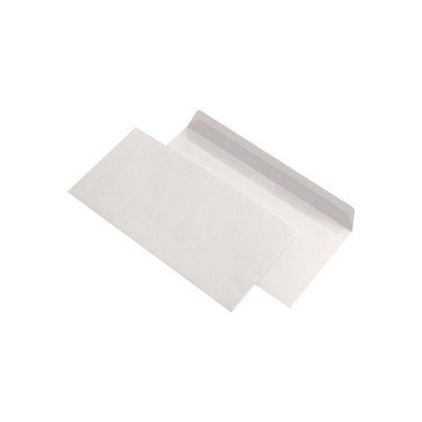 Set plicuri DL 110mm x 220mm alb, cu lipire traditionala, 25 bucati ...