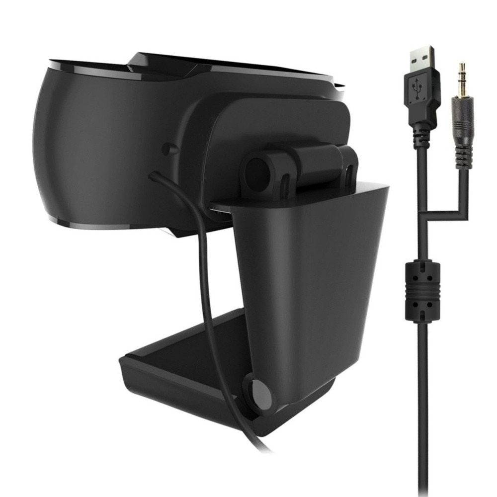 Camera web cu microfon, Interlook, Full HD, USB/Jack, Negru - eMAG.ro