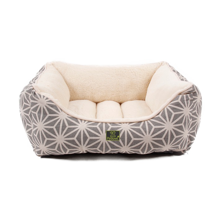 Patut pentru catei, Petlove, Bej, 48x41x16cm - eMAG.ro