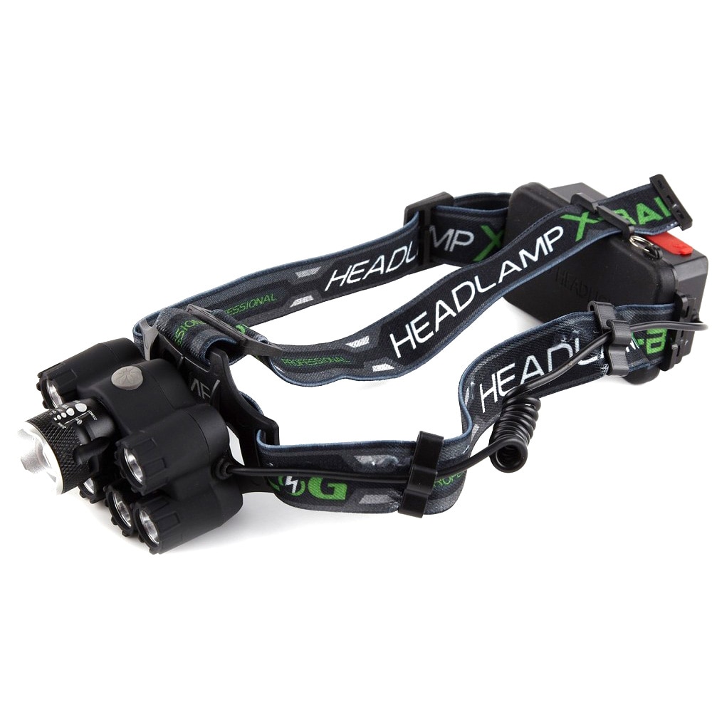 Lanterna De Cap, 7 Led XT6 CREE, Premium, 2 Acumulatori 3,7V, Negru ...