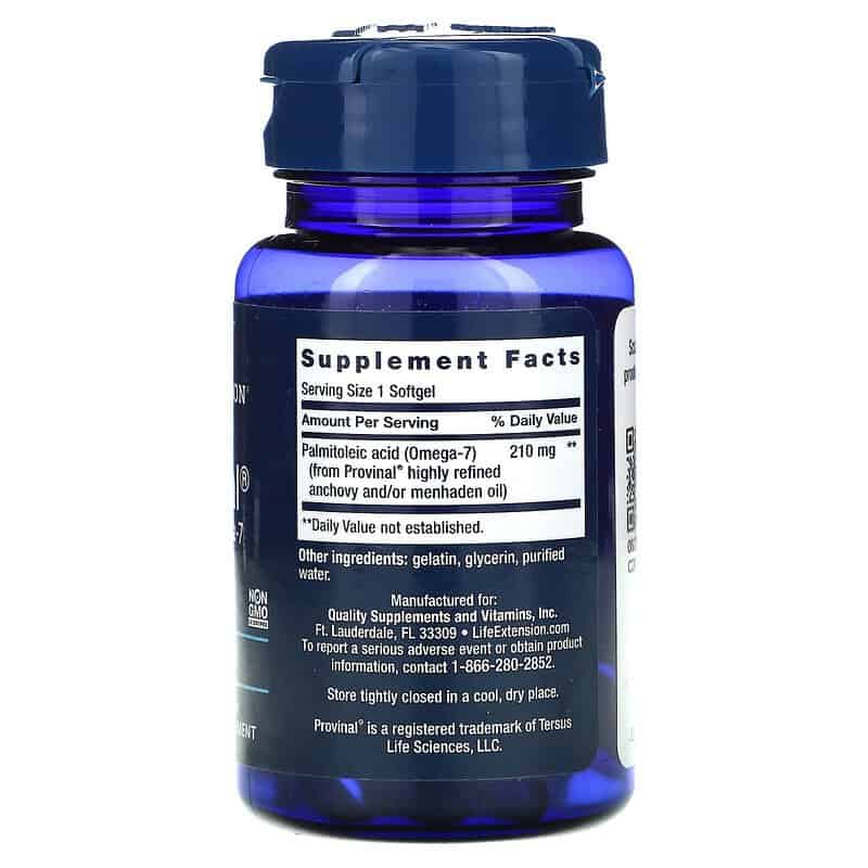 Provinal Omega7 purificat, Life Extension, 30 Capsule - eMAG.ro