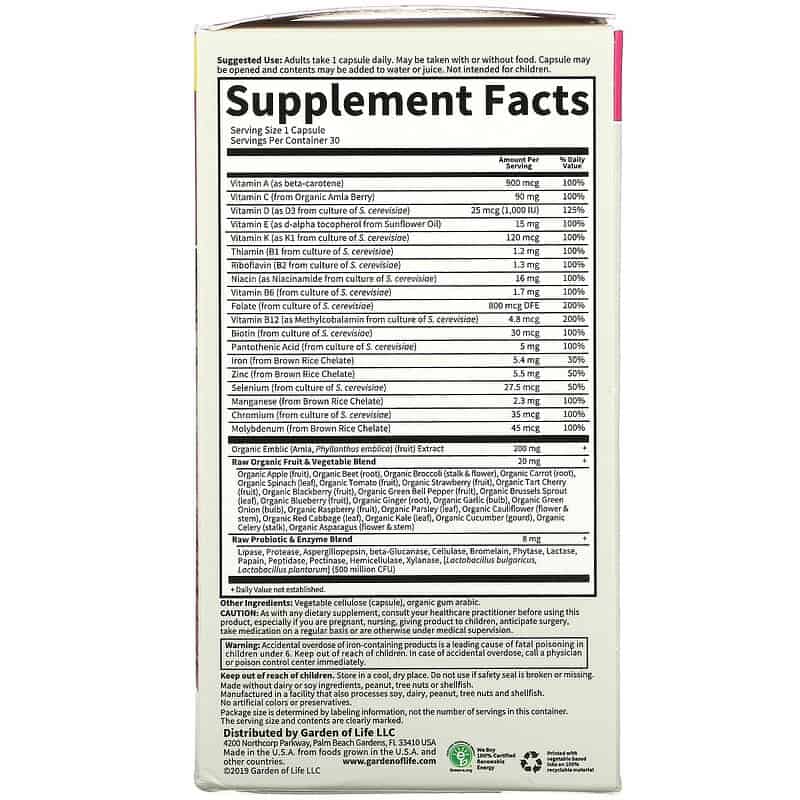Vitamin Code RAW ONE for WOMEN Multivitamine pentru femei, Garden of ...