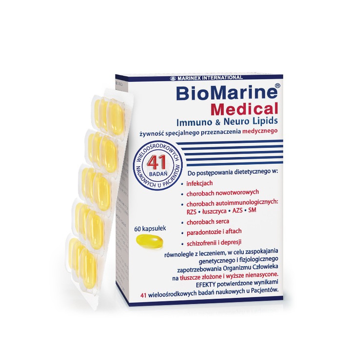 BioMarine Medical Immuno Neuro Lipide EPA, DHA si Omega3, Marinex, 60 ...