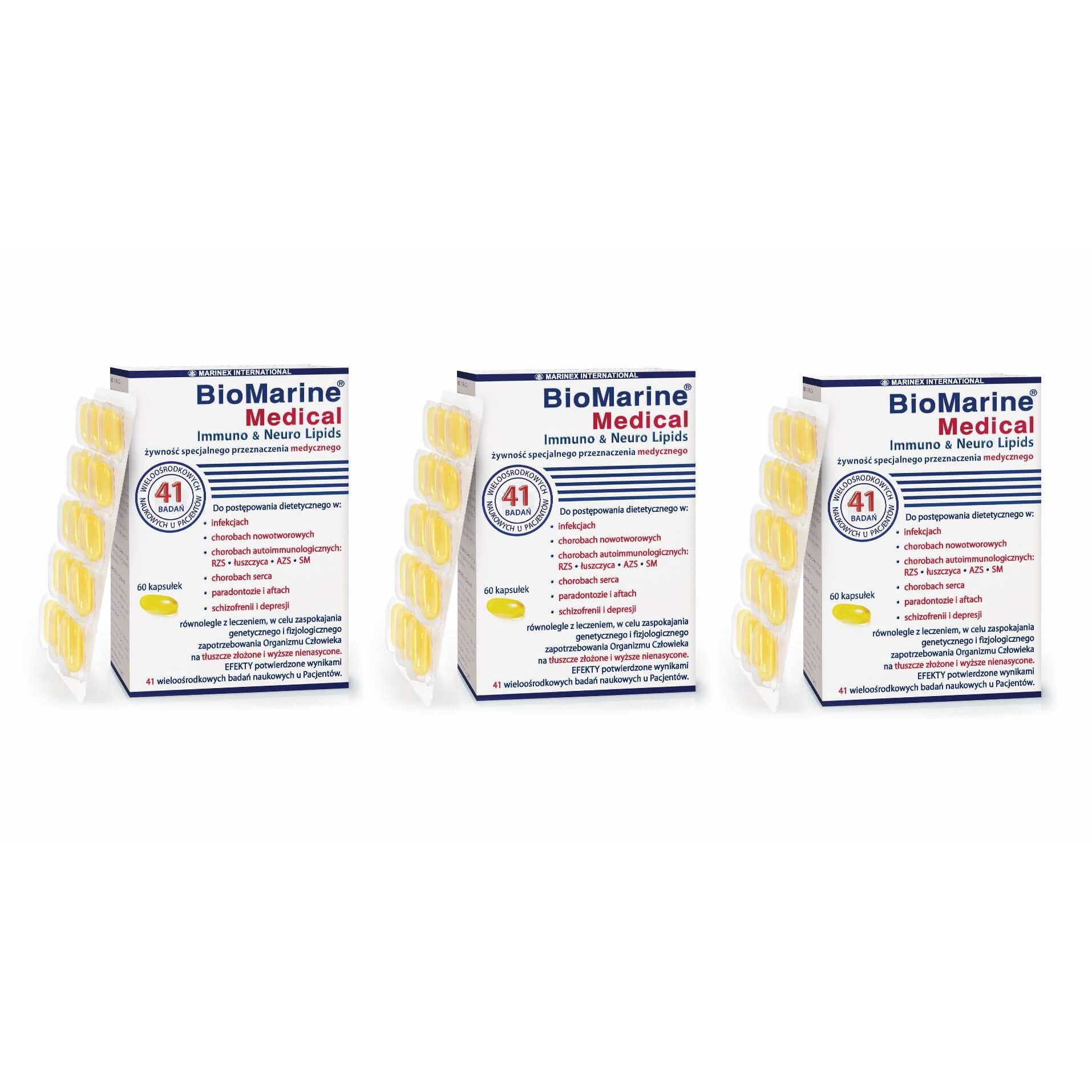 BioMarine Medical Immuno Neuro Lipide EPA, DHA si Omega3, Marinex, 180 ...