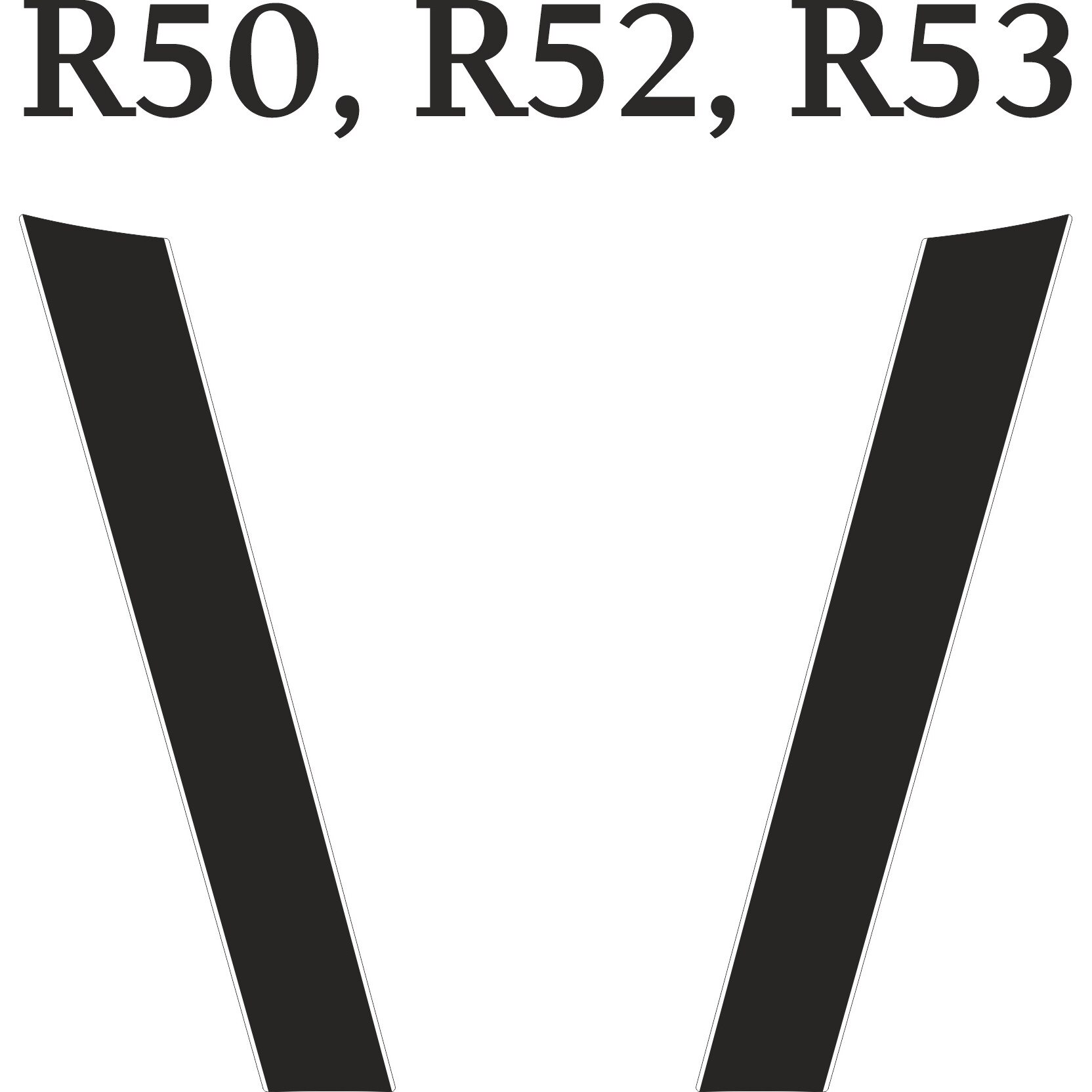 Set autocolante pentru capota, CarStickers.pl, Pentru Mini Cooper R50 ...