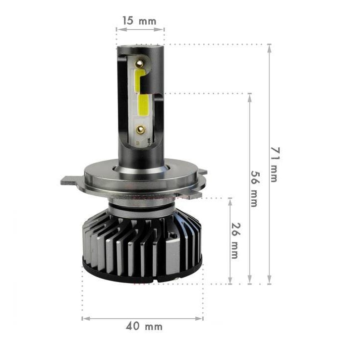 Set 2x becuri auto LED H4, Interlook, 50 W, 12000lm - eMAG.ro
