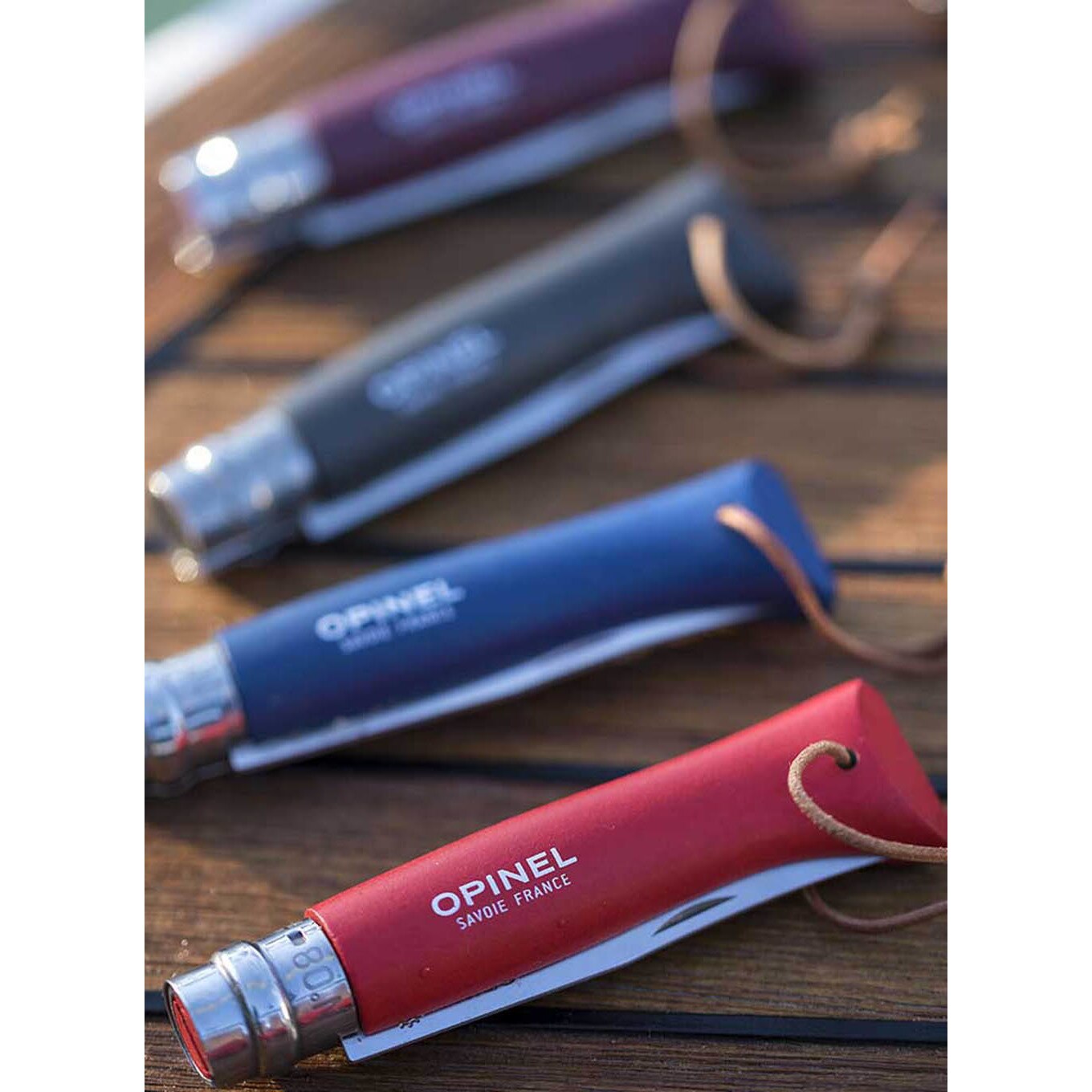 Cutit pliabil cu curea si husa, Opinel, Inox, 8.5cm, Rosu - eMAG.ro