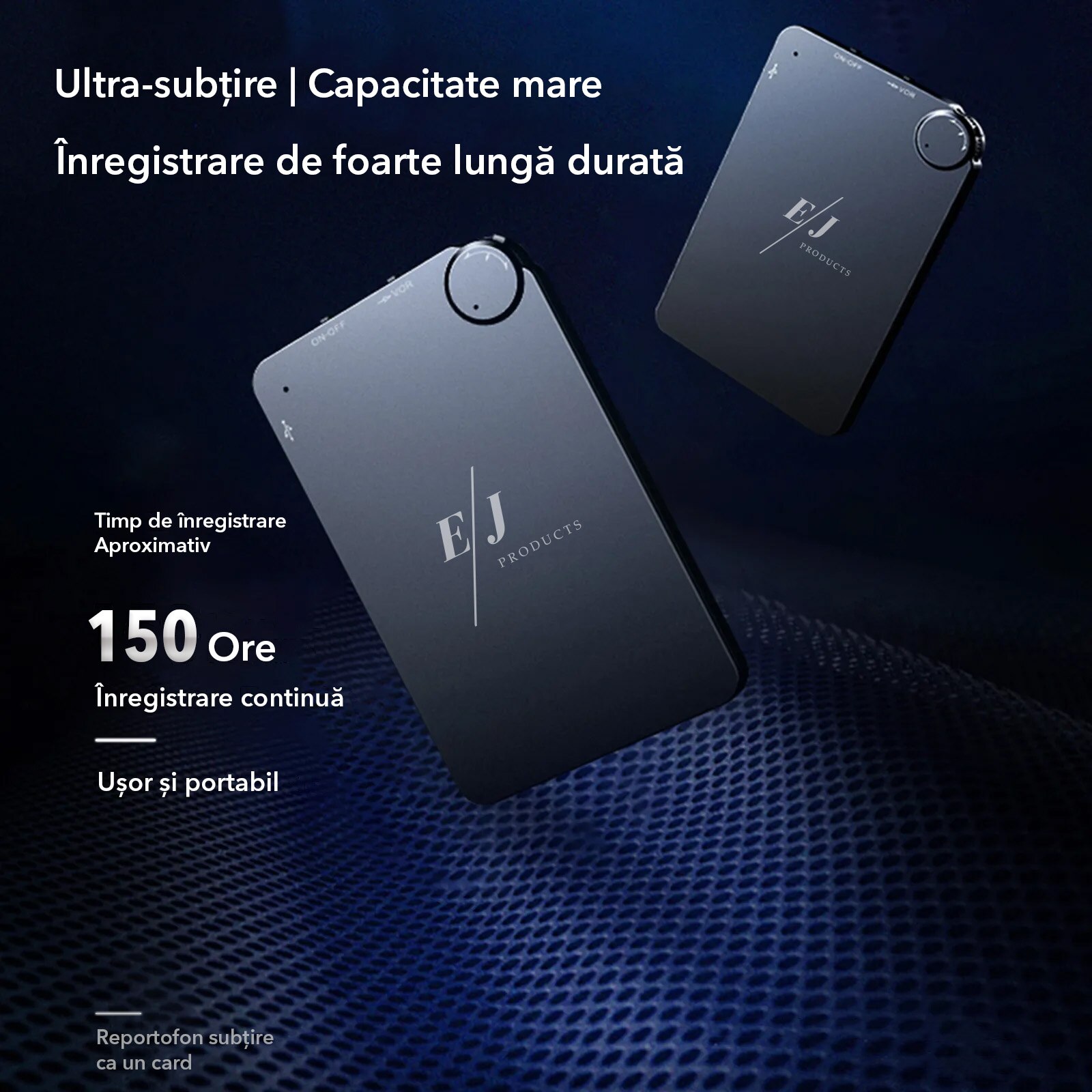 Mini reportofon spion ultra subtire activat la voce, K2-16GB, autonomie ...