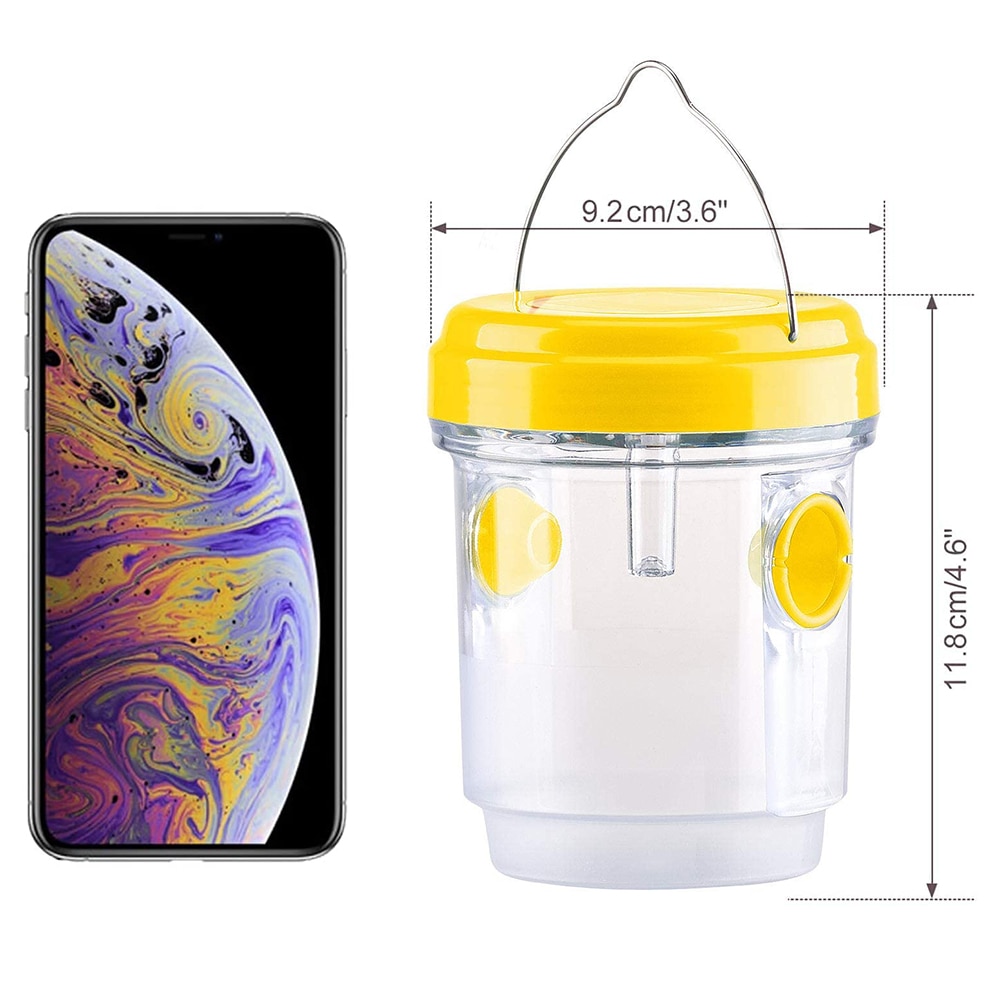 Set 2 capcane pentru viespi, Suspendat, Energie solara, Transparent ...