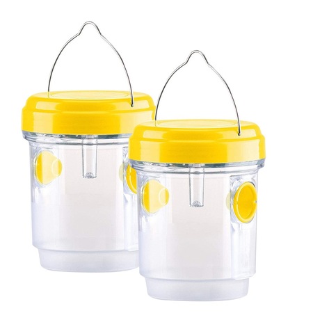 Set 2 capcane pentru viespi, Suspendat, Energie solara, Transparent ...