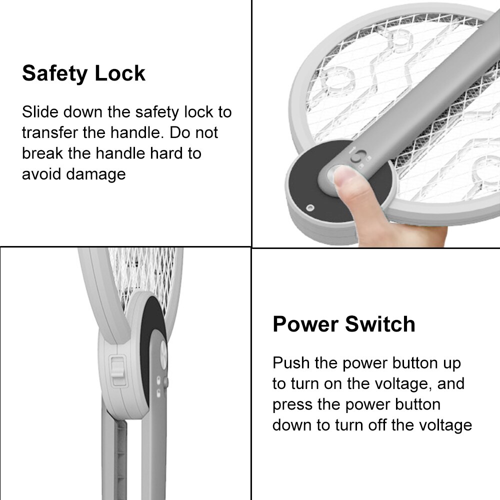 Plici electric de tantari/muste, 1000 mAh, Bej - eMAG.ro