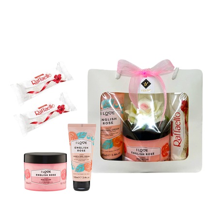 Pachet GiftDay pentru dama, Unt de corp 330ml, Crema de maini 100ml, 8 ...
