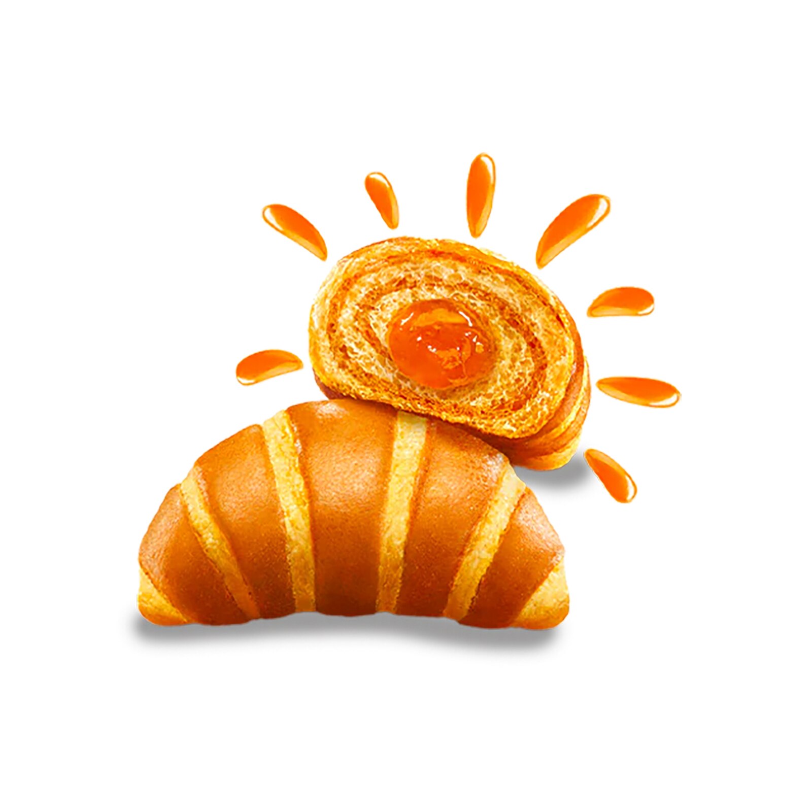 Croissant barack- és sárgabaracklekvárral, Kinder Kornetti, 6 x 42 g ...