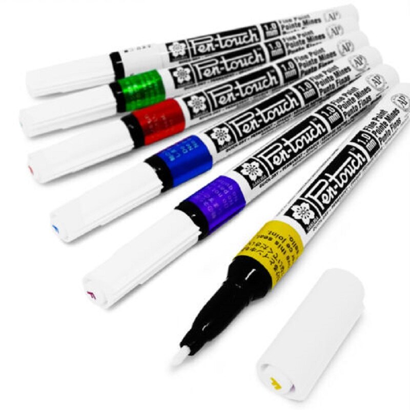 Set 6 Markere Cu Vopsea Sakura Pen Touch, Permanente, Pe Baza De Alcool ...