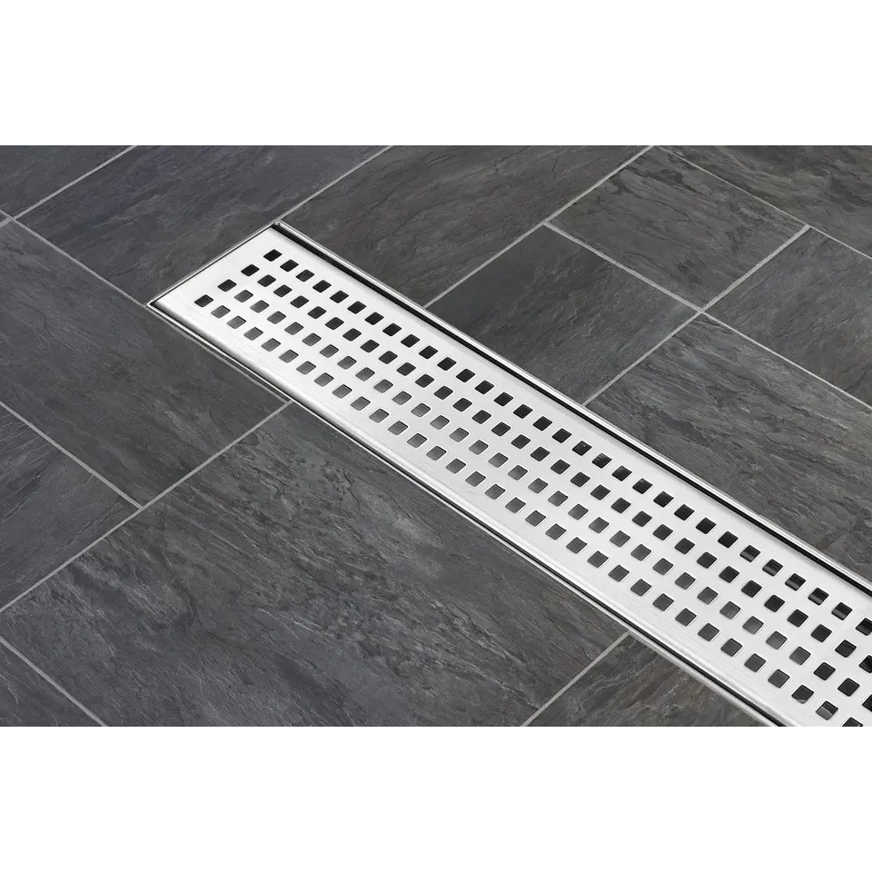 Rigola dus cu gratar Square, integral din inox, PixelWeb, lungime 50 cm ...