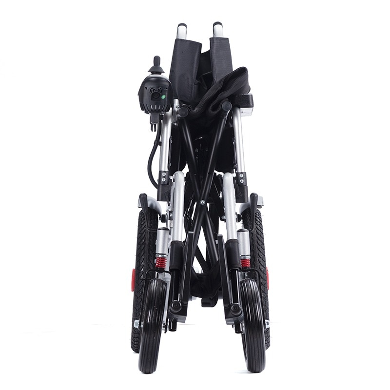 Scaun cu rotile electric, pliabil, manere rabatabile, sezut 46cm, negru ...