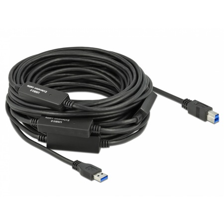 Cablu USB 3.2 Gen 1-A la USB-B activ T-T 20m Negru, Delock 85382 - eMAG.ro