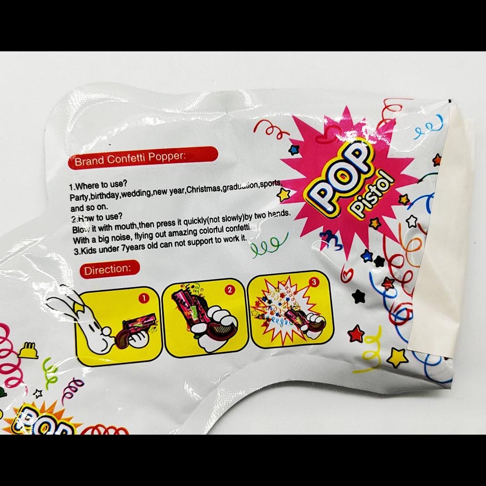 Pistol confetti, 17 cm, multicolor, Vision XXI - eMAG.ro