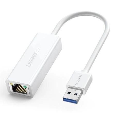Adaptor placa de retea Ugreen 20255, USB, RJ-45 Gigabit, LAN, LED, alb ...